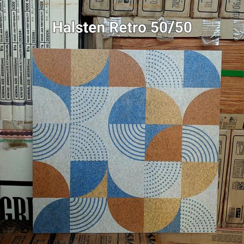 Jual Keramik lantai 50x50cm Merk Habitat Type Halsten Retro - Kw.3 (Matt) - Kab. Bekasi - Jaya ...