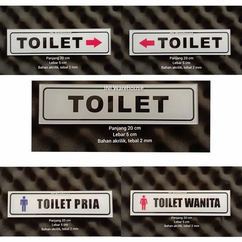 Jual Acrylic Toilet Sign Signage Rambu Simbol Akrilik Kamar Mandi 5 x ...