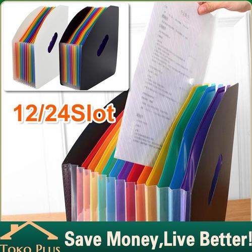 Jual 24 Sekat File Folder A4 Expanding Meja Dokumen Map Stand Organ ...