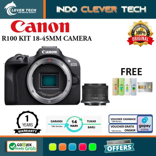 Promo Canon EOS R100 Kit 18-45mm IS STM Mirrorless Camera - Jakarta ...