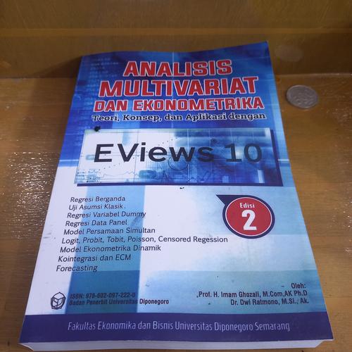 Jual BUKU ANALISIS MULTIVARIAT DAN EKONOMETRIKA TEORI APLIKASI EVIEWS 10 IM - Jakarta Selatan ...