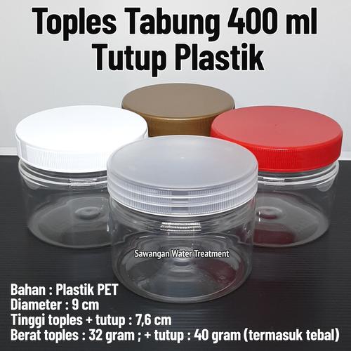 Jual Toples tabung 400ml / toples tabung 400 ml ECERAN - Putih Susu ...