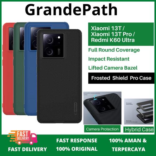 Jual Case Xiaomi 13T/13T Pro NILLKIN Frosted Pro Hybrid Casing - Black ...