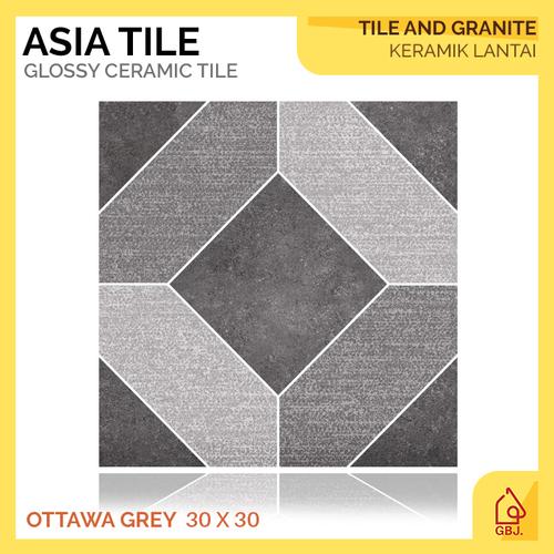 Jual KERAMIK ASIA TILE 30 X 30 OTTAWA GREY / KERAMIK LANTAI MOTIF ...