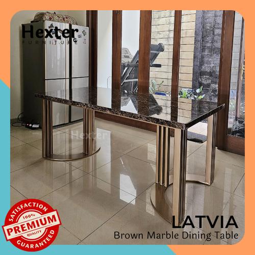 Jual LATVIA - Meja Makan Mewah Marmer Brown Marble Dining Table - Kota ...