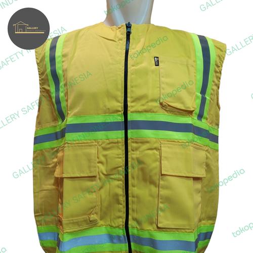 Jual ROMPI SAFETY BAHAN DRILL/SAFETY VEST SCOTLIGHT KOMBINASI WARNA ...