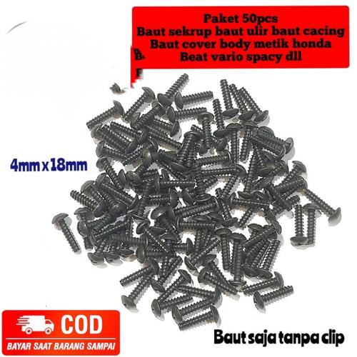 Jual Paket 50pcs baut sekrup baut cacing baut cover body metik honda ...