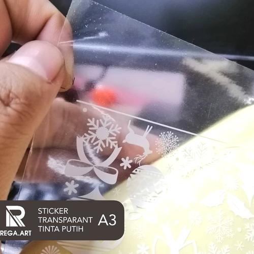 Jual sticker transparan tinta putih sparasi/ sticker a3 - Kota Cimahi ...