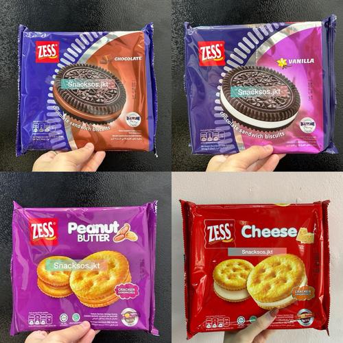 Jual ZESS CHOCOLATE SANDWICH BISCUIT VANILLA CHOCOLATE PEANUT BUTTER ...