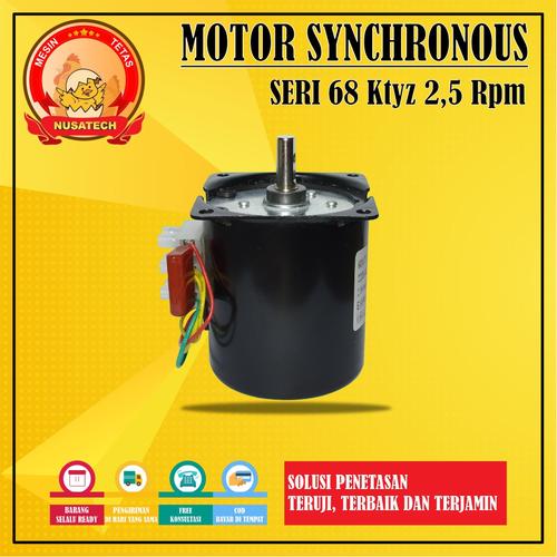 Jual Motor Synchronous 68Ktyz 2.5 RPM Untuk Rak Ayun Mesin Tetas Sampai ...