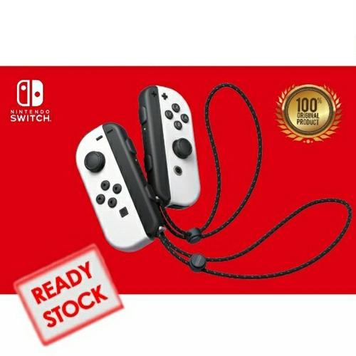 Promo Nintendo Switch OLED White ORI Joycon Joy Con Stick Controller ...