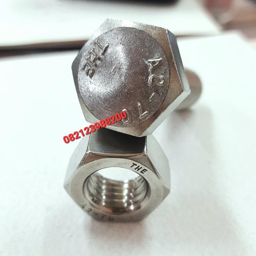 Jual Baut mur stainless m12x50 m12 x 50 THE A2-70 baut kunci 19 THE sus 304 - Jakarta Barat ...