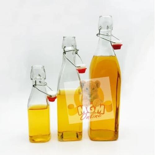 Jual KORKON Kotak botol kaca 500ml dengan stopper tutup kawat kedap ...