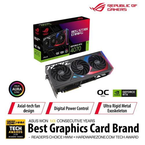 Jual ASUS ROG STRIX RTX 4070 12GB OC GDDR6X RTX4070 12G VGA CARD NVIDIA ...