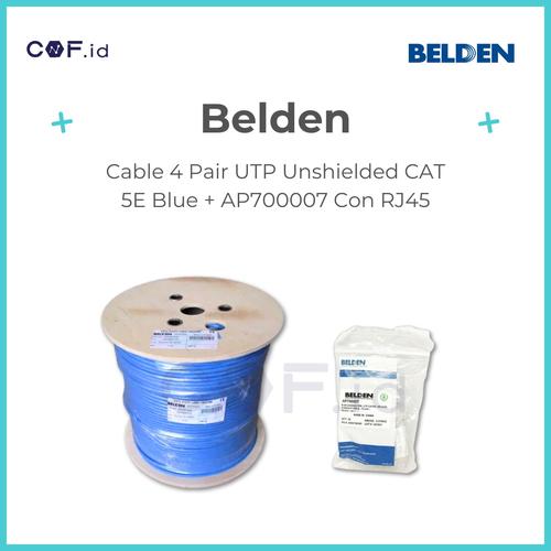 Jual Cable Belden UTP Cat5 Blue + RJ45 Belden Cat5 AP700007 - Kota ...