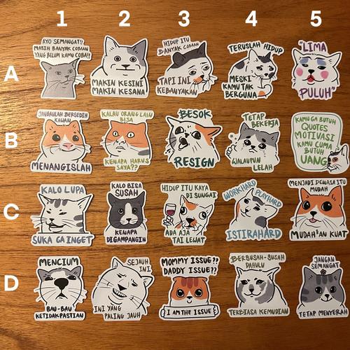Promo Sticker Kucing Mental Illness - B2 - Jakarta Barat - Popejoyy ...