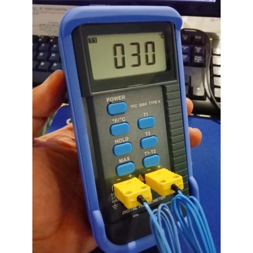 Jual Type K 2 Channel Digital Thermocouple Thermometer Microtemp TFC ...