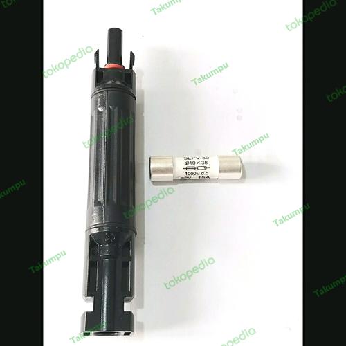 Jual MC4 PV String inline Fuse Solar Panel Surya DC 1000V IP67 - Holder Fuse 25A - Kab. Bekasi ...