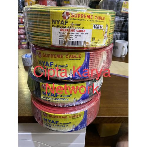 Jual Kabel Supreme Nyaf 4mm / Af 4mm Supreme Serabut 100m / nyaf 4 mm 1x4mm - Kuning - Jakarta ...