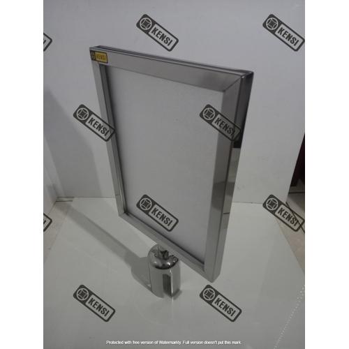 Jual Sign Board FRAME Display A4 Signage stainless papan tiang antrian ...