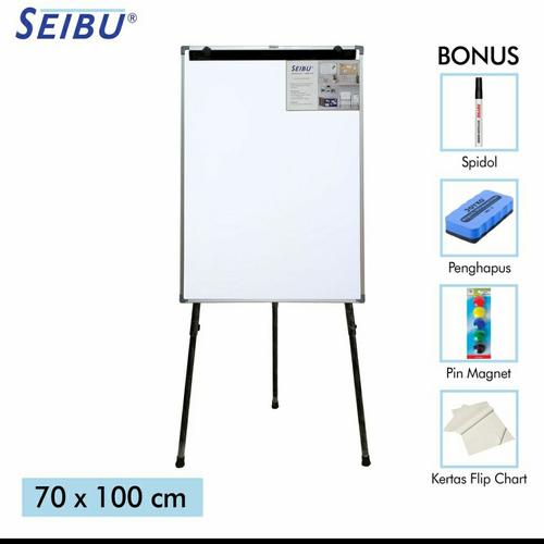 Jual Flip Chart / Flipchart / Papan MAGNET Presentasi Seibu 70 x 100 cm ...