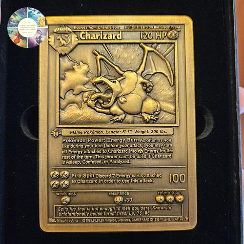 Jual Kartu Pokemon Metal - Charizard 1st edition Base Set Copper Metal ...