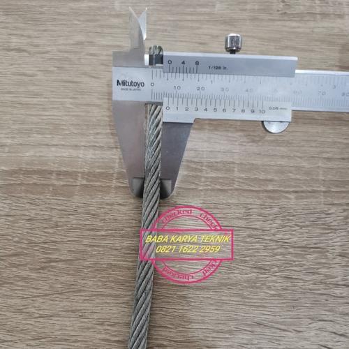 Jual KABEL SELING BAJA/ WIRE ROPE 7mm 8x19 Stahl GALVANIZED 3300389 ...