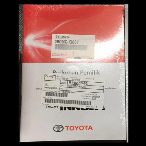 Jual Buku Pedoman / Panduan / Manual Book Toyota INNOVA REBORN - Kab ...
