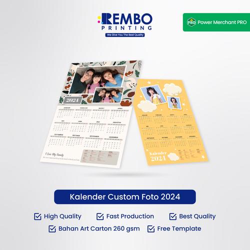 Jual Kalender 2024 Custom Foto / Kalender Custom Foto / Kalender 2024 ...