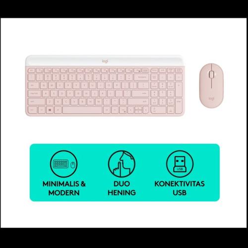 Promo Logitech MK470 Combo Keyboard dan Mouse Wireless Slim - Rose ...