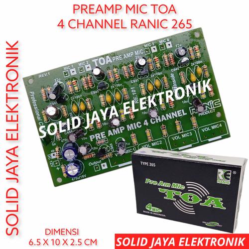 Jual PRE AM MIC TOA 4 CHANNEL PRE AMP PREAM MIK KIT TOA MIC 12 RANIC ...