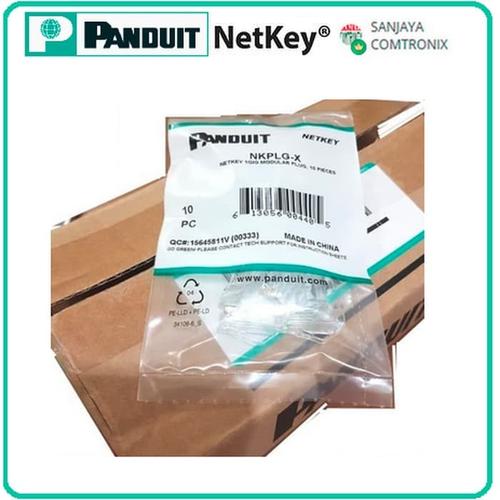 Jual Panduit NetKey NKPLG-X Connector UTP RJ45 For Cat5e & Cat6 /100 ...