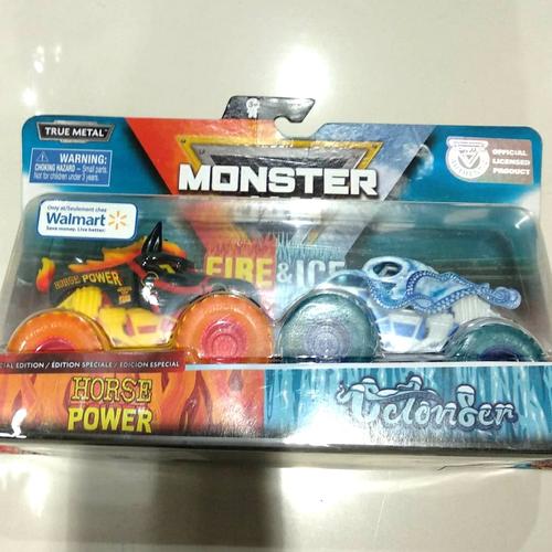 Jual Monster jam Fire & Ice Horse Power vs Octo8en spin master trucks ...