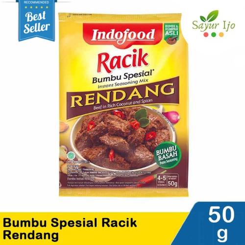 Jual Indofood Bumbu Racik Rendang 50 Gram Beef Coconut Spices Masak ...