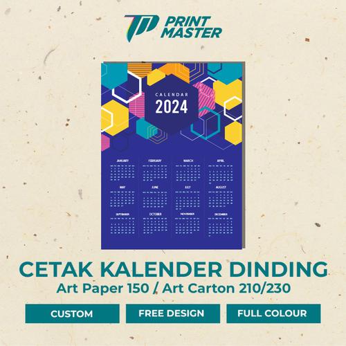 Jual Cetak Kalender Dinding Tahunan Custom - Art Paper 150, Mata Ayam ...
