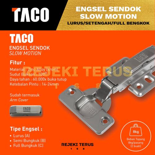 Promo TACO Engsel Sendok Slow Motion ET Lurus/Setengah/Full Bengkok ...