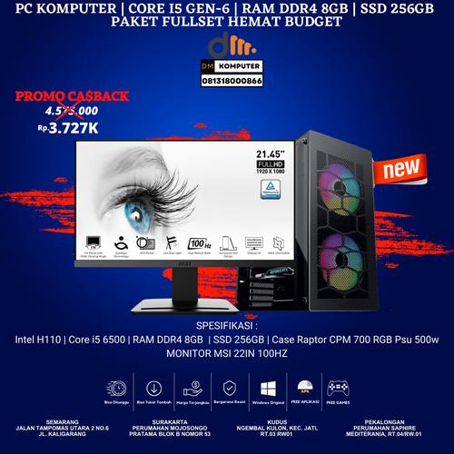 Jual PC KOMPUTER | CORE i5 GEN-6 | RAM DDR4 8GB | SSD 256GB PAKET ...