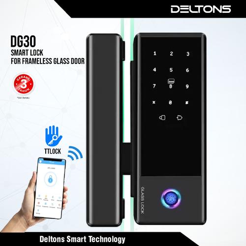 Promo Smart Door Lock Glass Door Fingerprint Door Lock Kaca Frameless ...