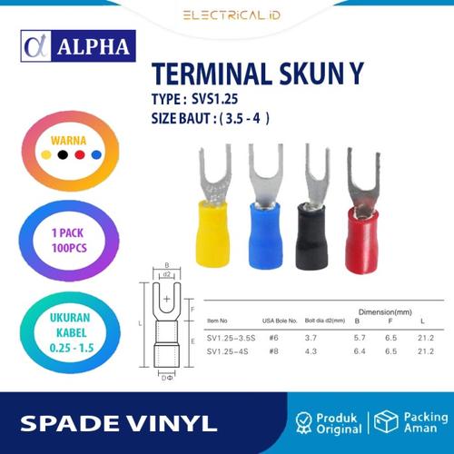 Jual Skun Kabel Y SVS 1.25-4mm Brand Alpha - Kota Tangerang - Electrical.id | Tokopedia