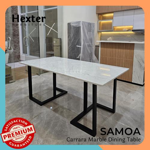 Jual SAMOA - Meja Makan Marmer Carrara Asli Marble Dining Table ...