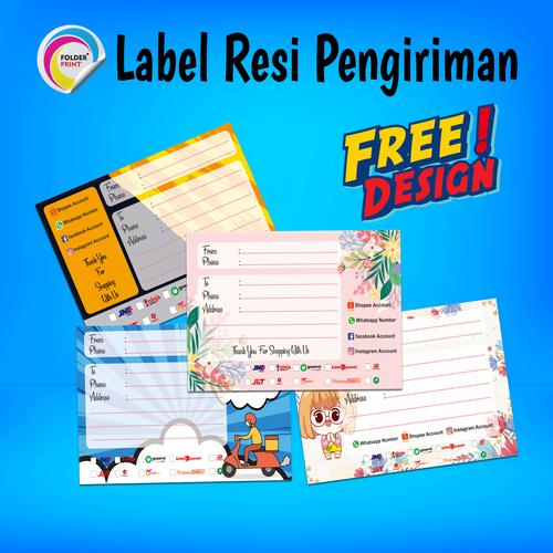 Jual Cetak Stiker Label Resi Pengiriman Olshop Custom - Jakarta Timur ...