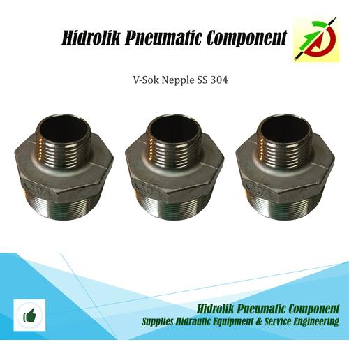 Jual V sok nepel stainless 304/Double neple reducer 1/4 x 1/2 inch ...