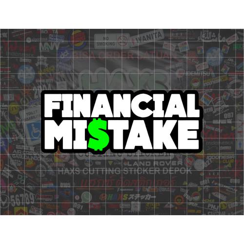 Jual Cutting Sticker JDM Financial Mistake Ukuran 10 cm Untuk Motor ...