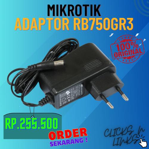 Jual Adaptor Mikrotik RB750Gr3 / Adaptor only Mikrotik Gr3 Original 100 ...