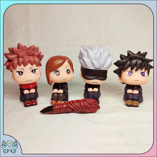 Jual Sitting Figure Jujutsu Kaisen Set - Gojo Yuji Megumi Nobara - Gojo ...