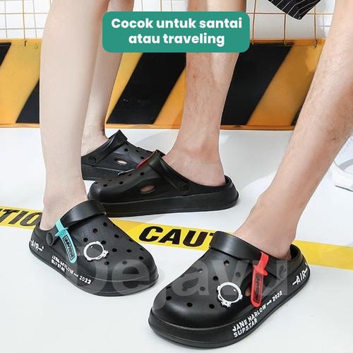 Jual Sandal Fuji Kodok Sendal Slop Unisex Karet Sandal Crocs Jibbitz ...