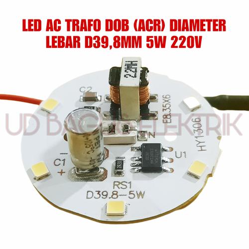 Jual PCB LED AC TRAFO 5W 220V DOB (ACR) UKURAN PCB LEBAR 39,8MM - Kota ...