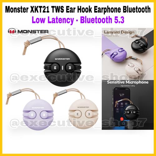 Jual Monster XKT21 TWS Ear Hook Earphone Bluetooth Low Latency ...
