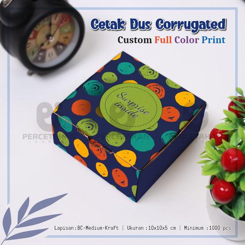Jual Cetak Dus Corrugated 10x10x5 cm FULL COLOR Custom Desain | Custom ...