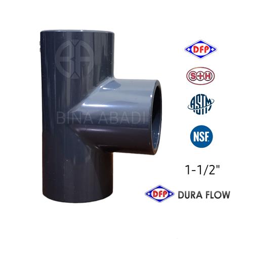 Jual Tee UPVC Sch 80 Size 1-1/2 inch Socket ANSI ASTM DURA FLOW DFP SH Taiwan - Kota Tangerang ...